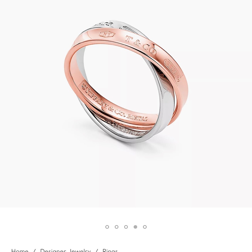 Authentic Tiffany And Co Interlocking Circles Ring! - Gem